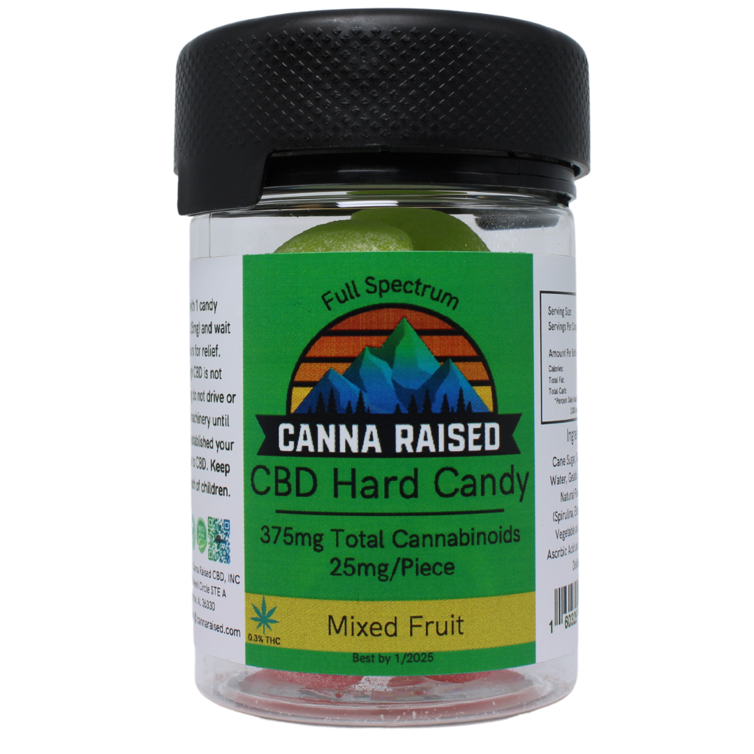 CannaRaised: CBD Hard Candy (25mg/Piece) – Canna Raised CBD